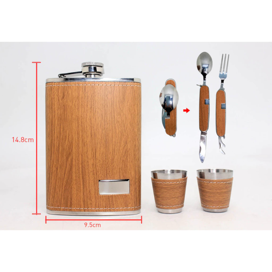 Bamboo Hip Flask Set – thereliefbox